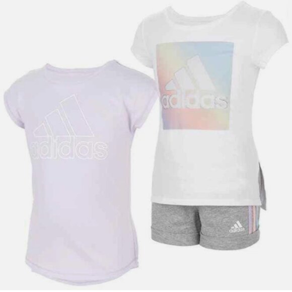 adidas | Matching Sets | Nwt 7 Girls Adidas 3 Piece Mix Match Set 2 Tee ...